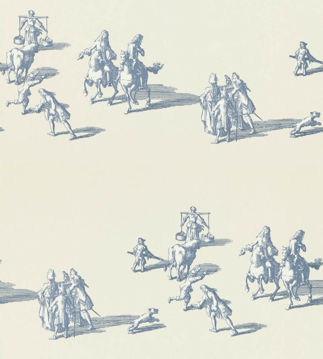 A Walk In The Park Wallpaper in Faded Denim by Langelid Von Bromssen ...