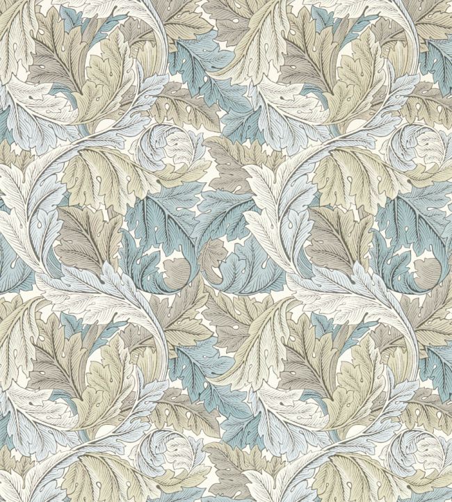 Acanthus Wallpaper in Slate/Dove by Clarke & Clarke | Jane Clayton