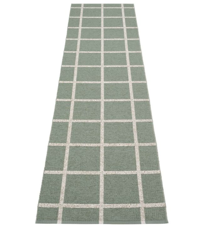 Ada Runner Rug in Army/Stone Metallic by Pappelina | Jane Clayton