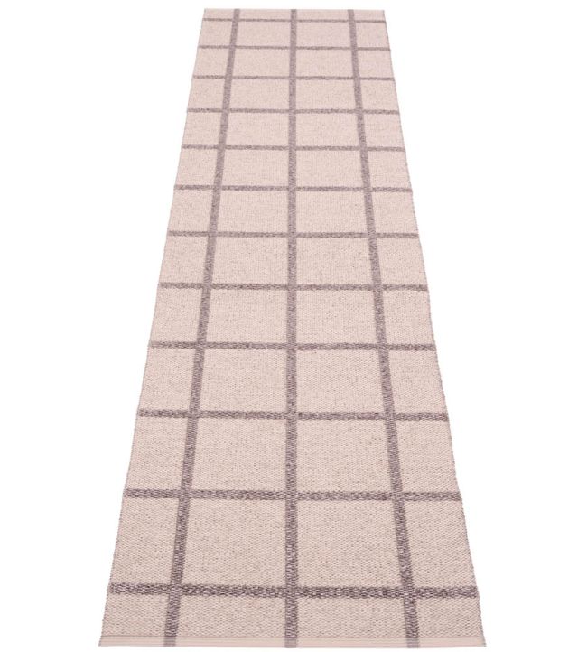 Ada Runner Rug in Pale Rose/Lilac Metallic by Pappelina | Jane Clayton