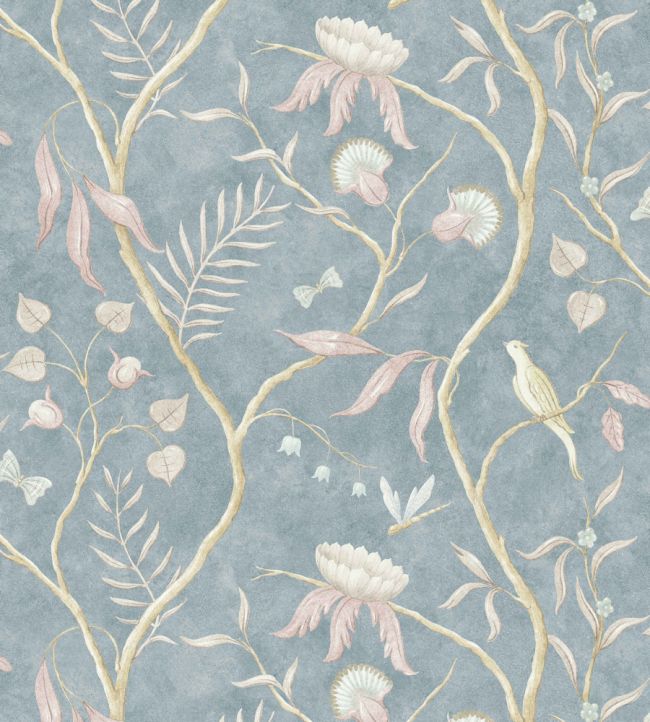 Adam's Eden Fresco Wallpaper in Celestial by Lewis & Wood | Jane Clayton