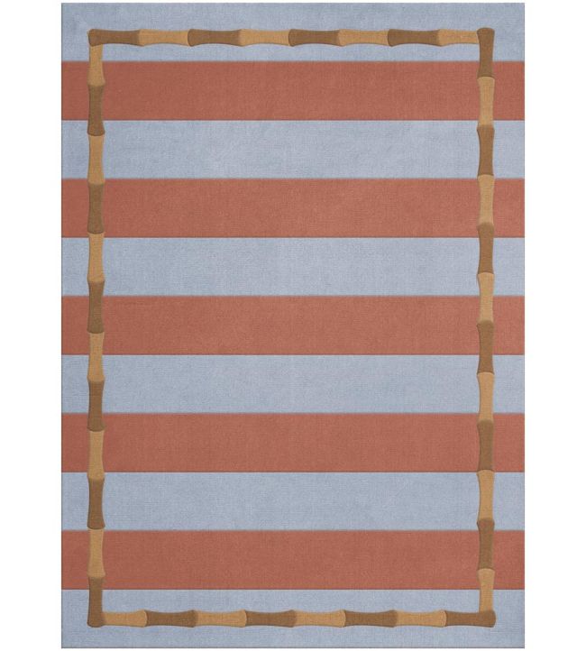 Alice Crawley Bamboo Stripe Rug in Zen Blue by Layered | Jane Clayton
