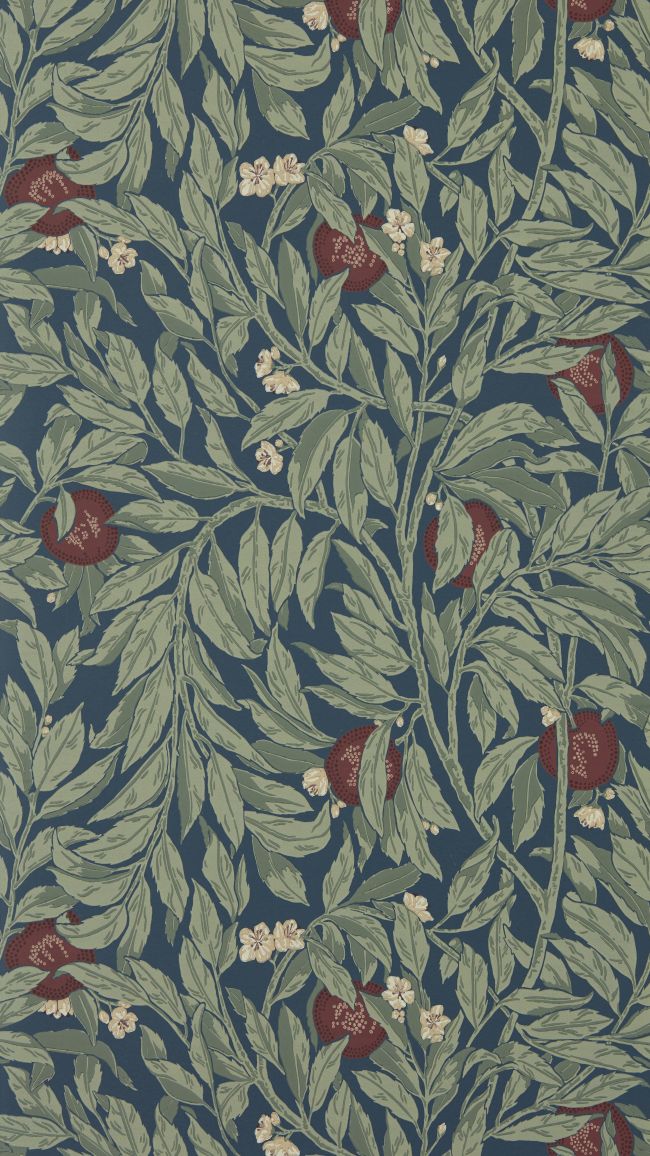 Ancient Apple Orchard Wallpaper in Midnight by Sanderson | Jane Clayton
