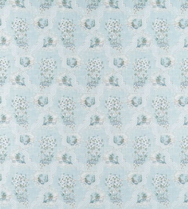 Antoinette Fabric in Blue by Anna French | Jane Clayton
