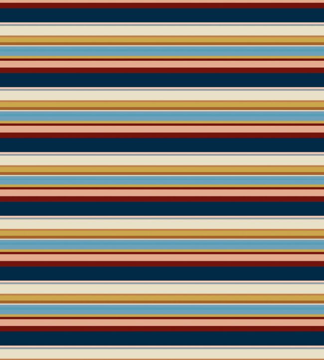 Arena Stripe Fabric in Marine by Arley House | Jane Clayton