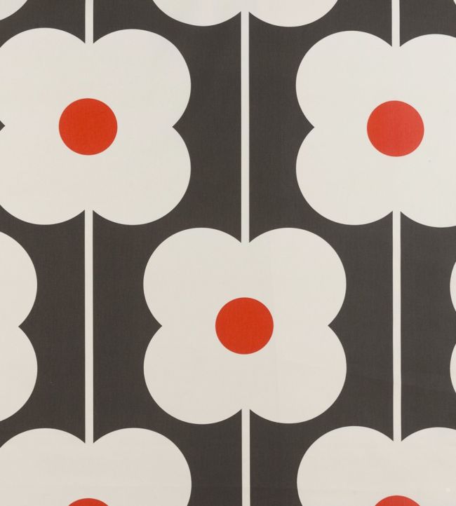Abacus Flower Fabric by Orla Kiely in Tomato | Jane Clayton