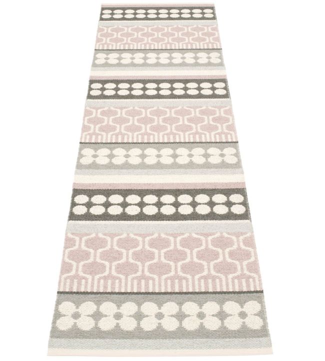 Asta Runner Rug in Pale Rose by Pappelina | Jane Clayton