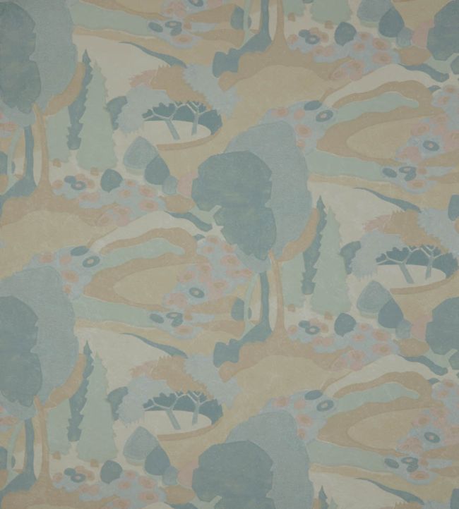 Autumn Landscape Wallpaper in Flax Flower by Liberty | Jane Clayton