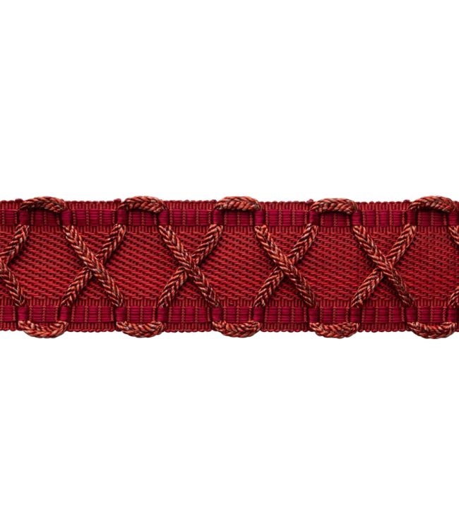 Bagatelle Border Trimmings in Scarlet Rose by Samuel & Sons | Jane Clayton
