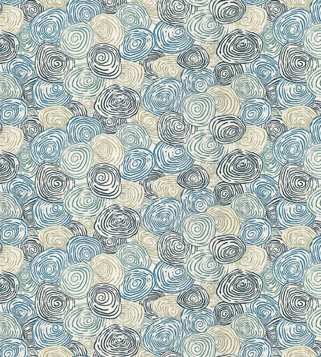 Spiro Fabric by Baker Lifestyle in Indigo/Stone | Jane Clayton