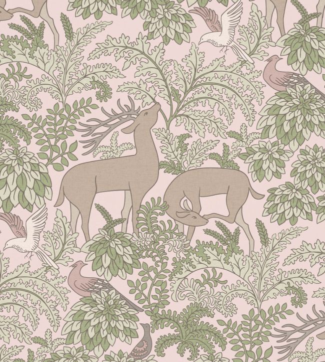 Balmoral Wallpaper in Blush by Warner House | Jane Clayton