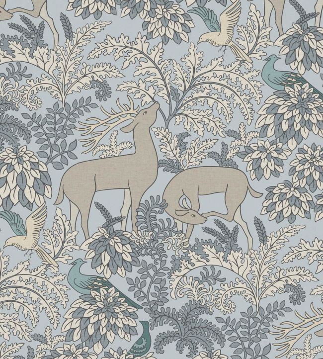 Balmoral Wallpaper in Sky by Warner House | Jane Clayton