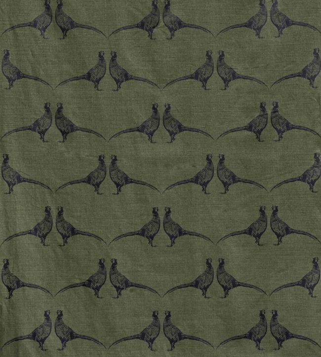 Pheasant Fabric by Barneby Gates in Camo Green | Jane Clayton