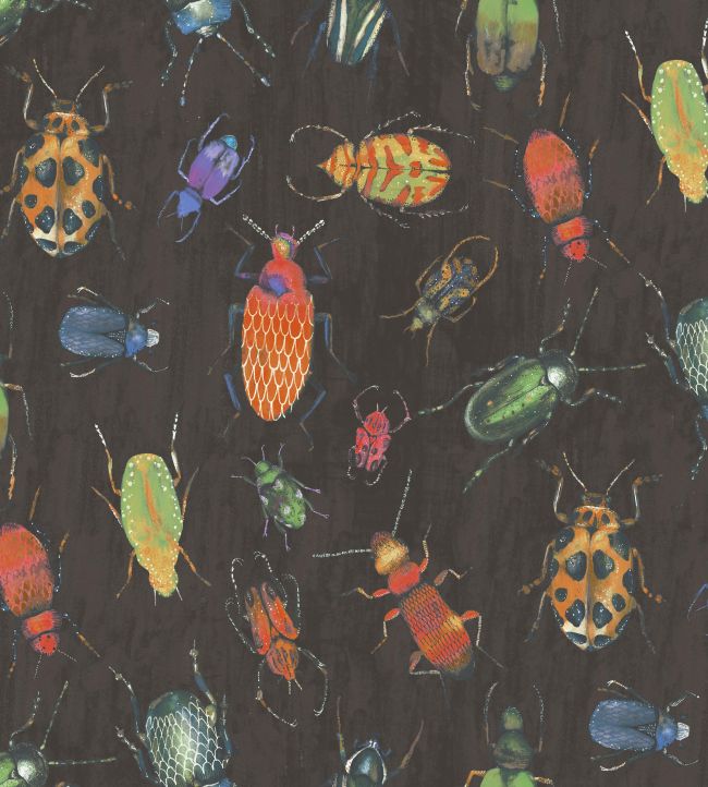 Beetle Fabric in Ink by Arley House | Jane Clayton
