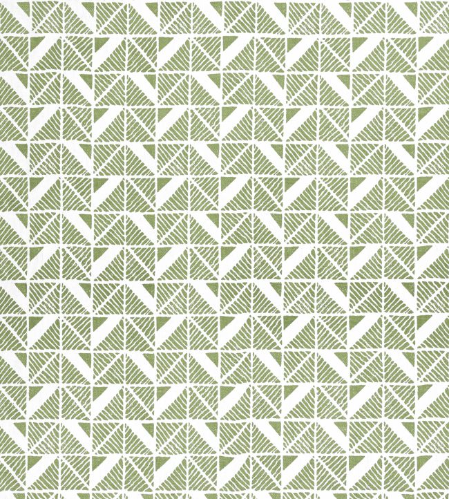 Bloomsbury Square Fabric in Green by Anna French | Jane Clayton