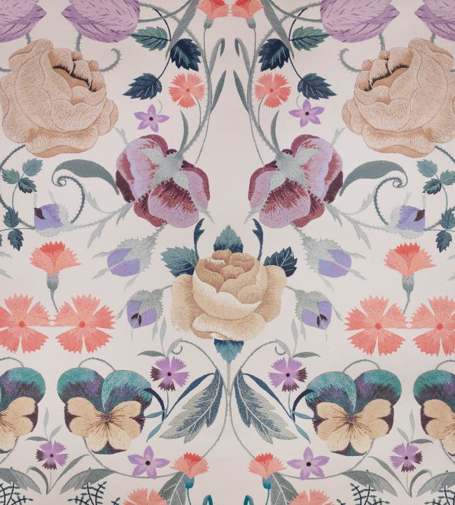 Bonita Shimmer Wallpaper in Lilac Ash by Temperley London for Romo ...