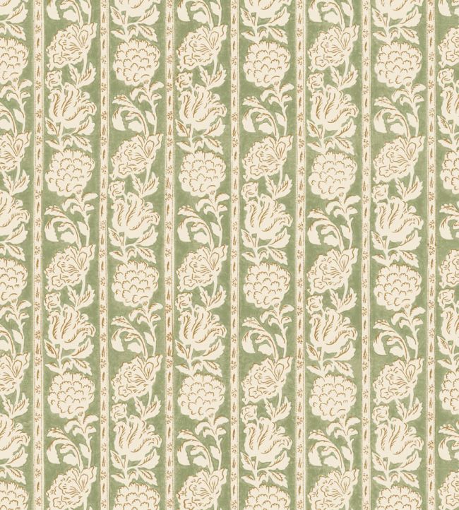 Boulevard Stripe Wallpaper in Olive by DADO | Jane Clayton
