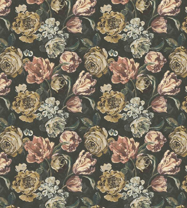 Bronte Wallpaper in Raven Black by Arley House | Jane Clayton