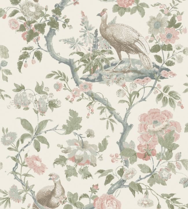 Broughton Rose Wallpaper in Blush by GP & J Baker | Jane Clayton