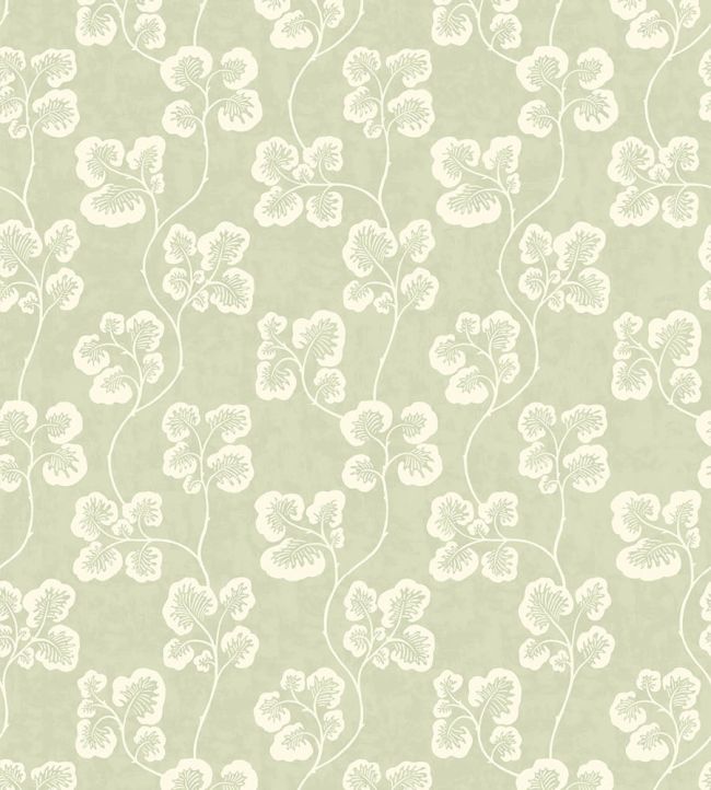 Cabbage Check Wallpaper in Willow and Clarke White by Josephine Munsey ...