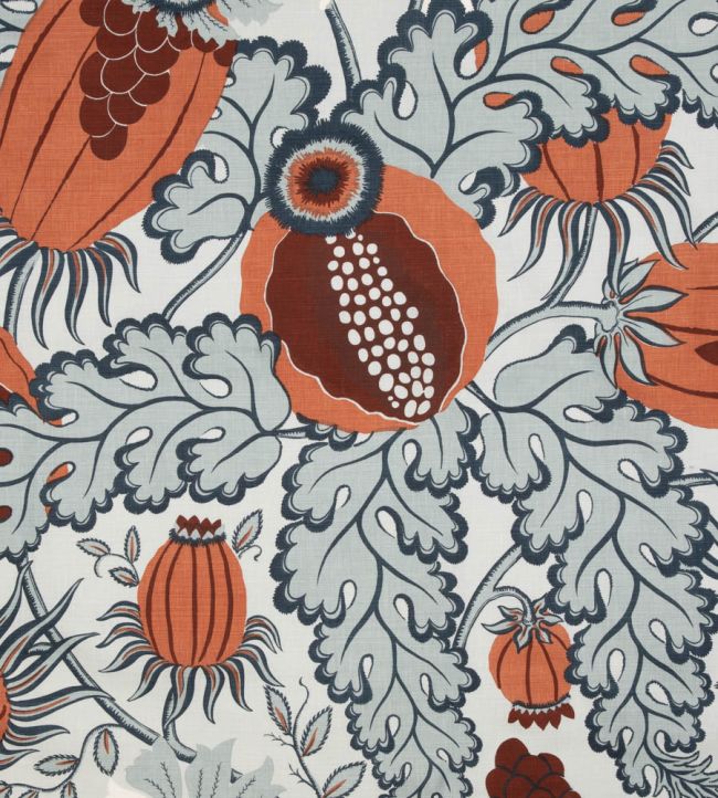 Carnival Wallpaper in Terracotta / Rust by Christopher Farr Cloth | Jane Clayton