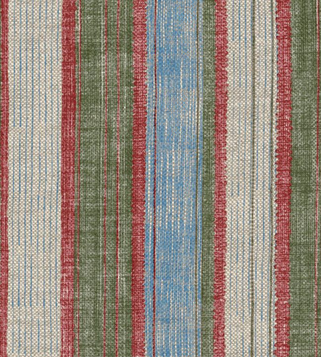 Carskiey Broad Stripe Wallpaper in Green by Fermoie | Jane Clayton