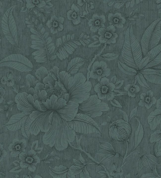 Casa De Fiore Wallpaper in Denim Blue by Eijffinger | Jane Clayton
