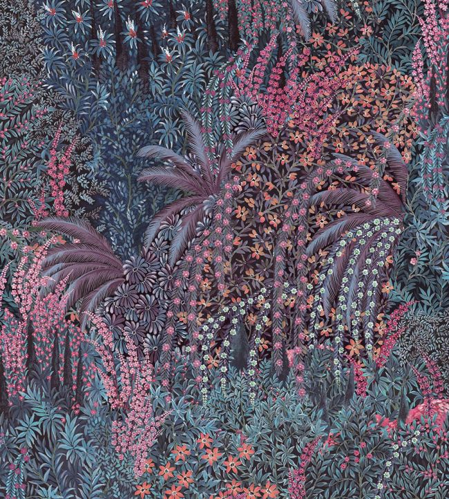 Cascade Linen Union Fabric in Violet by Cole & Son | Jane Clayton