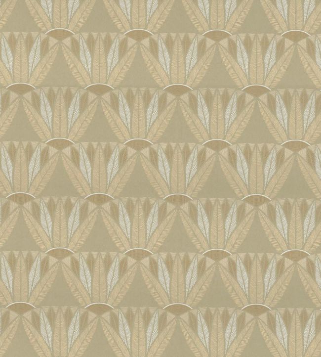 Castalia Wallpaper in Vert Cendre/Dore by Casamance | Jane Clayton