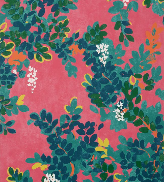 Central Park Wallpaper in Pink by Thibaut | Jane Clayton