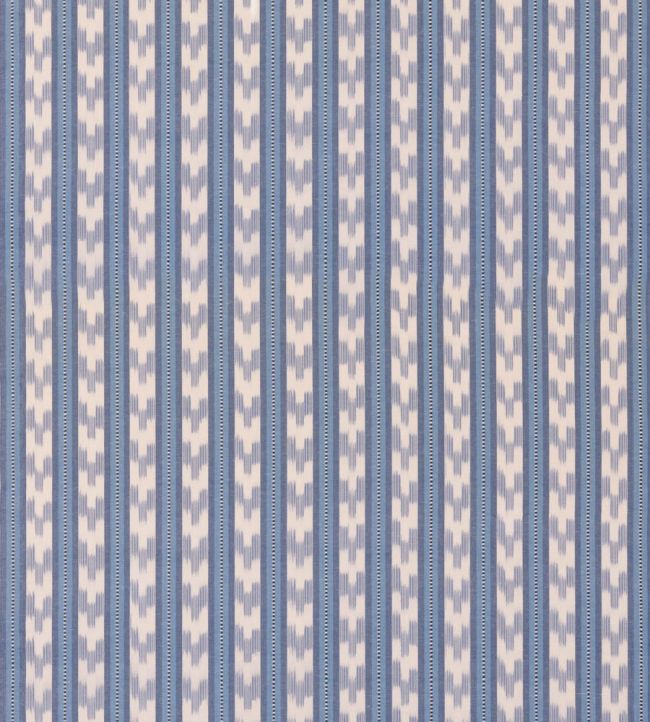 Chart Stripe Fabric in Blue by Mulberry Home | Jane Clayton