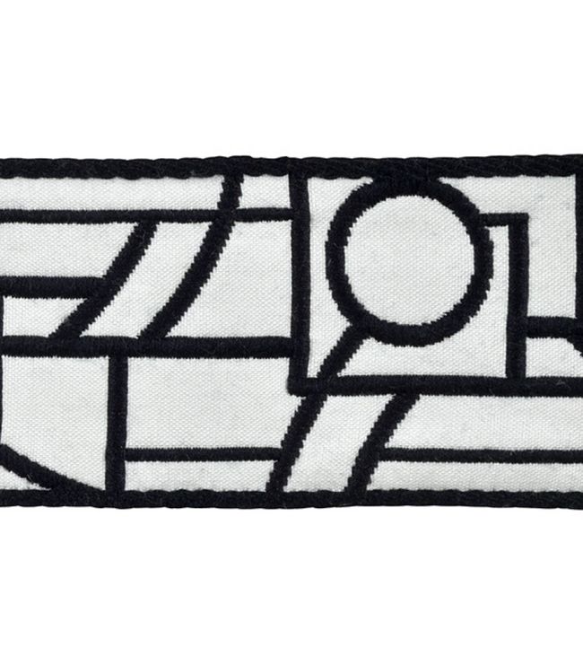 Chicago Jacquard Braid 75mm Trimmings in Onyx by Houles | Jane Clayton