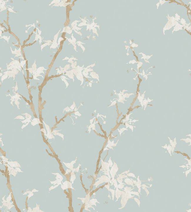 Chinese Branch Wallpaper in Duck Egg by Cole & Son | Jane Clayton