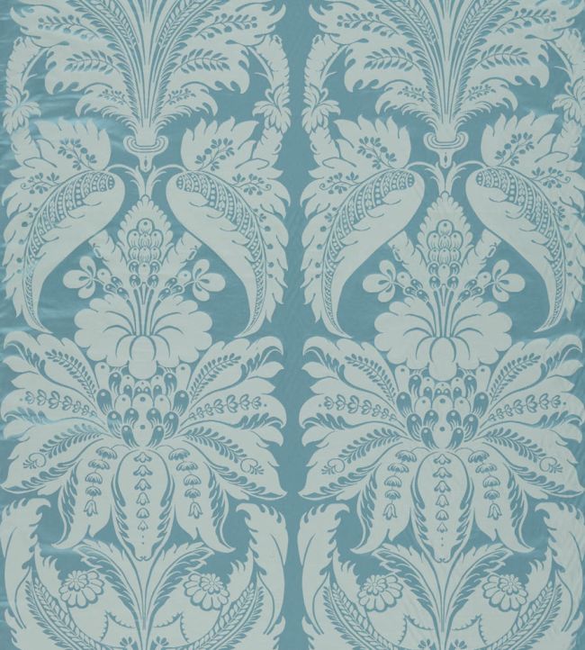 Tiffany Blue Damask Pattern FERGANA | Jim Thompson Fabric