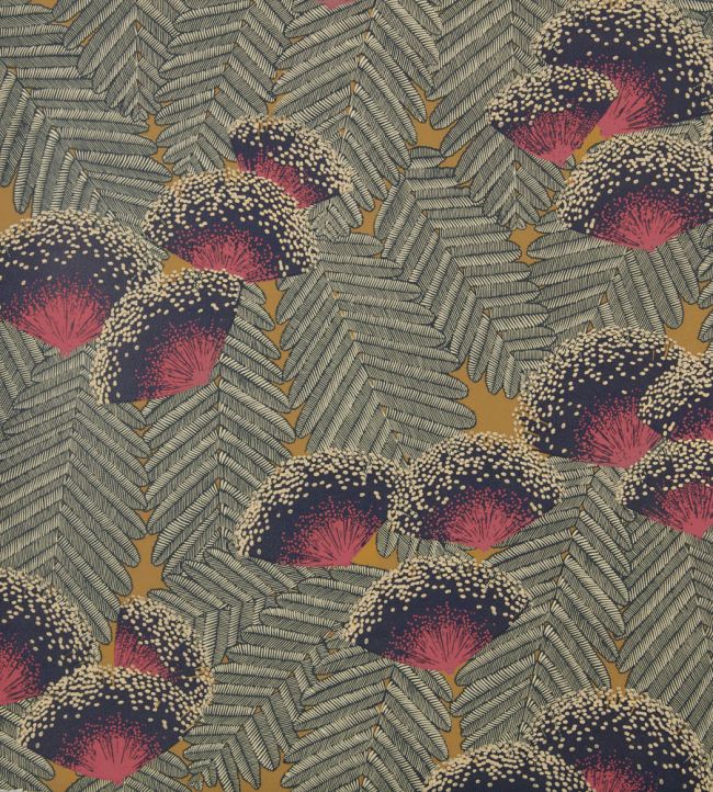 Clarice Wallpaper in Jet by 1838 Wallcoverings | Jane Clayton