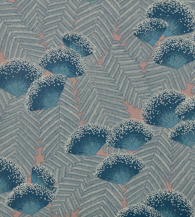 Clarice Wallpaper in Soft Blue by 1838 Wallcoverings | Jane Clayton