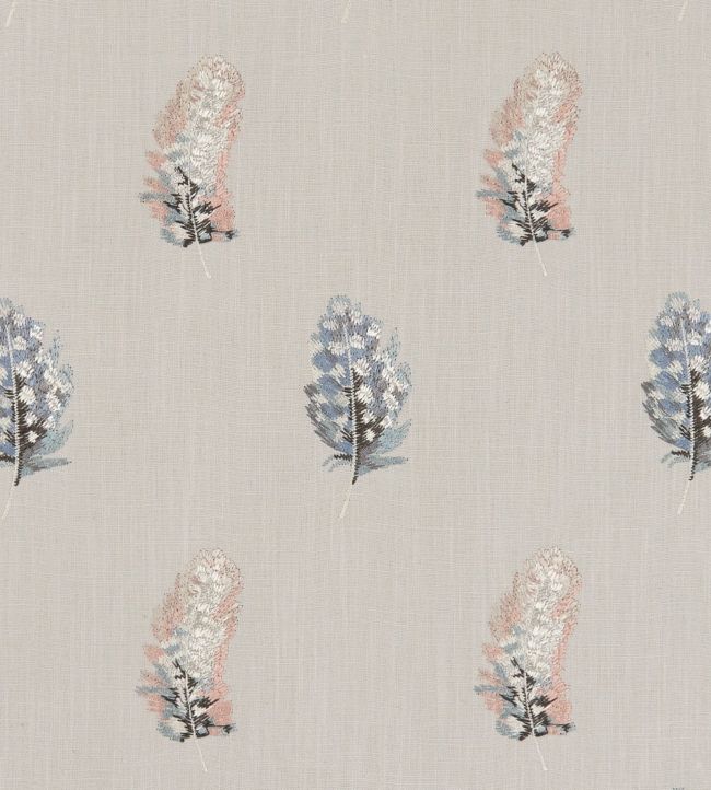 Plumis Fabric by Clarke & Clarke in Blush/Linen | Jane Clayton