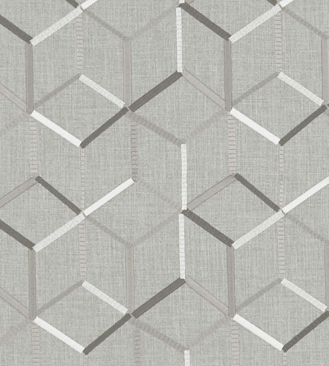 Linear Fabric by Clarke & Clarke in Charcoal | Jane Clayton
