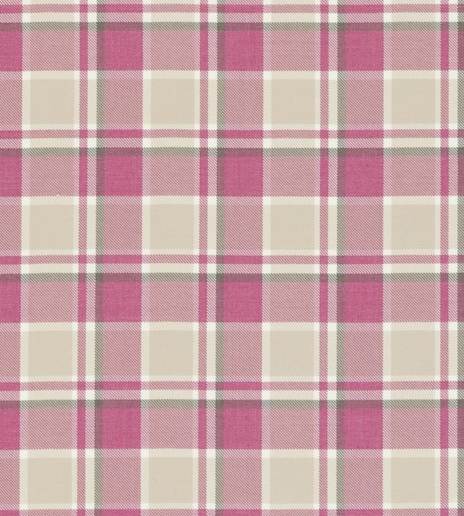 Bowland Fabric by Clarke & Clarke in Raspberry | Jane Clayton