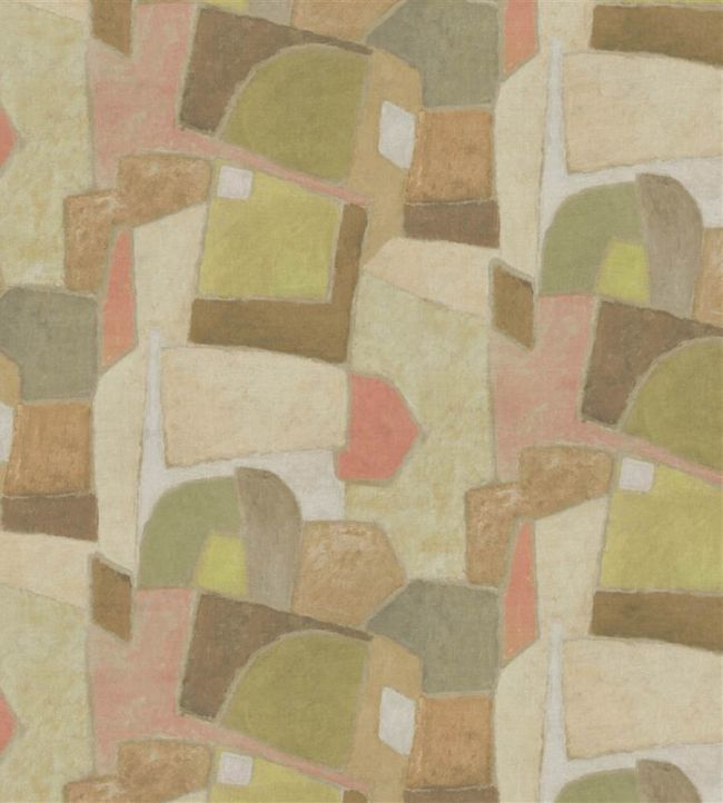 Clay Collage Fabric in Terracotta by Designers Guild | Jane Clayton
