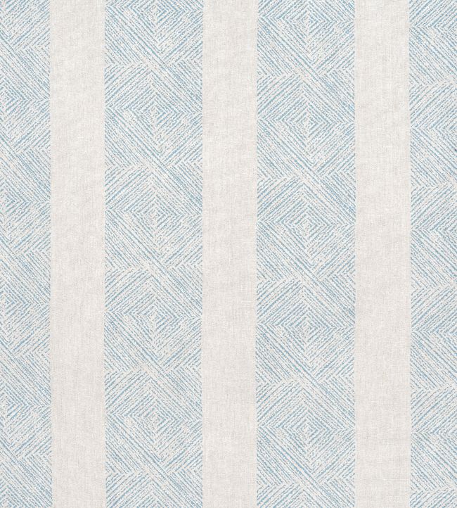 Clipperton Stripe Fabric in Blue on Natural by Anna French | Jane Clayton