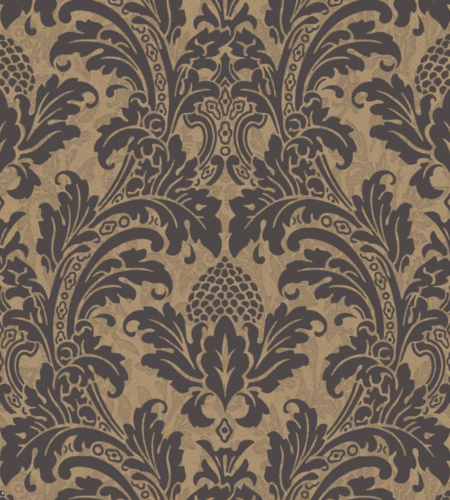 Blake Wallpaper by Cole & Son in Black & Gold | Jane Clayton