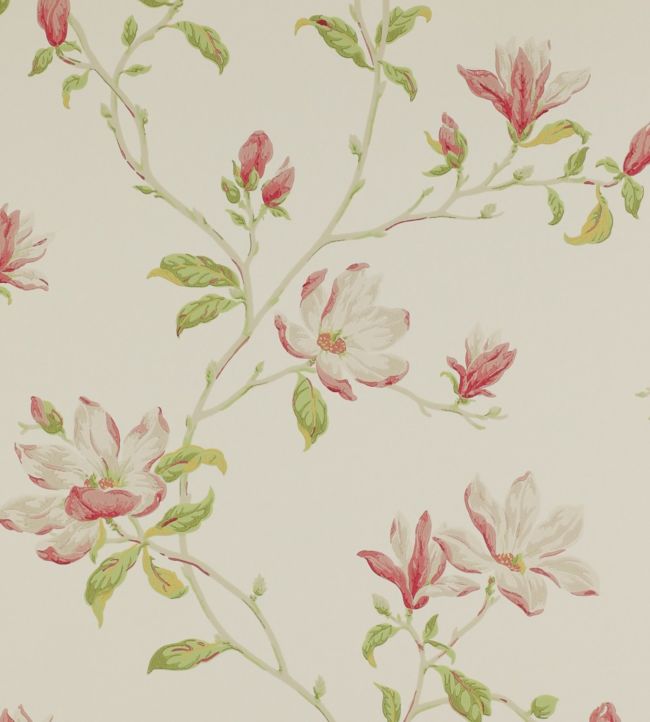 Marchwood Wallpaper by Colefax and Fowler in Pink/Green | Jane Clayton