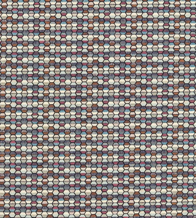 Cosmic Fabric in Mineral/Raspberry by Clarke & Clarke | Jane Clayton