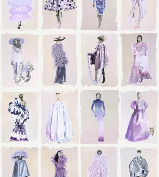 Couture Carousel Wallpaper in Lavender by Cole & Son | Jane Clayton