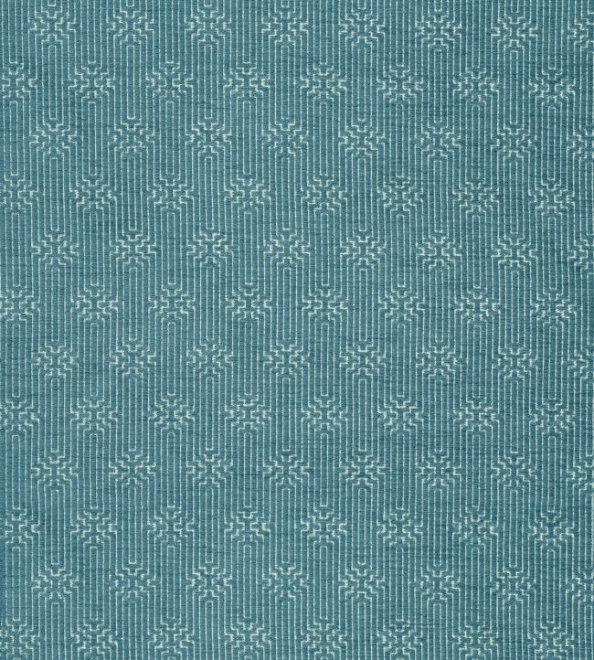 Crete Fabric in Peacock by Thibaut | Jane Clayton