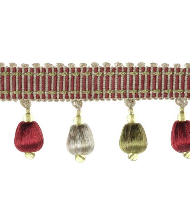 Delano Drop Fringe Trimming in Red/Green by Colefax and Fowler | Jane ...