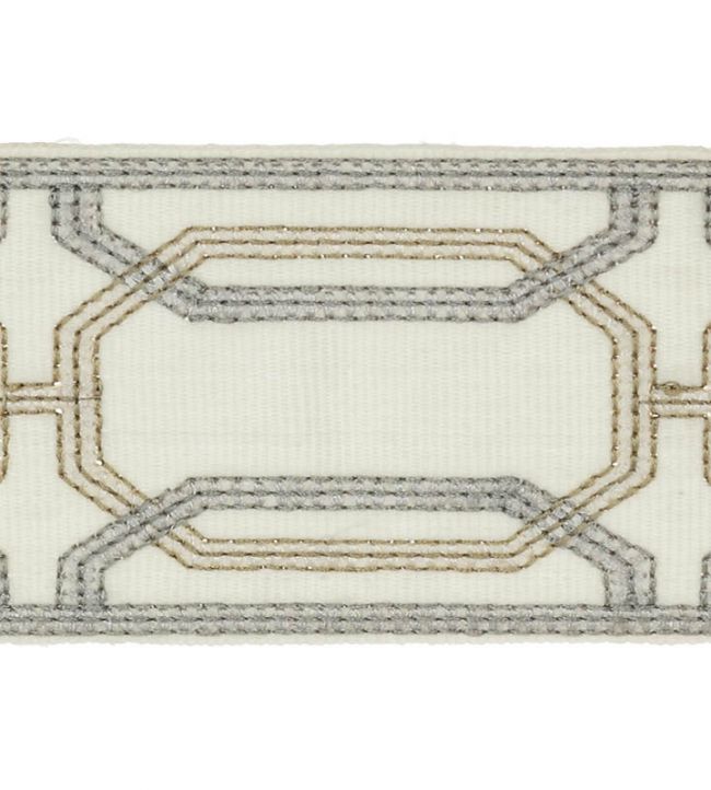 Delano Octagon Braid Trimming in Stone by Colefax and Fowler | Jane Clayton