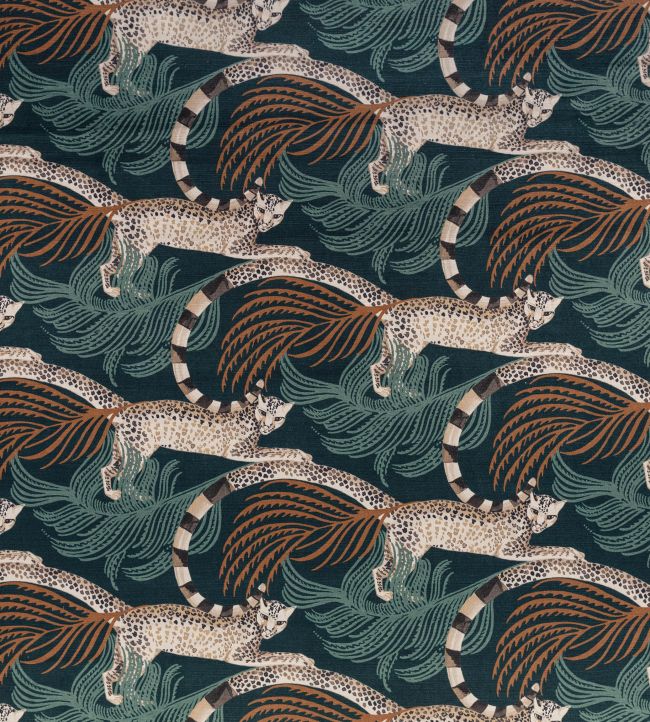 Delilah Velvet Fabric in Tuscan Teal by Temperley London for Romo ...