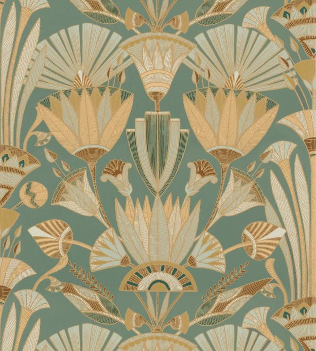 Denderah Wallpaper in Lichen/Mordore by Casamance | Jane Clayton